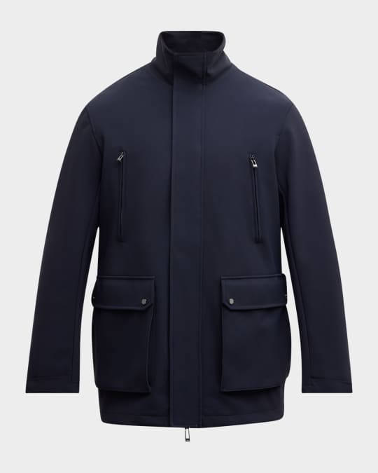 Emporio Armani Men's Patch-Pocket Caban Jacket | Neiman Marcus
