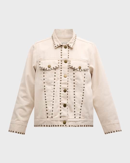 The Great The Studded Slouchy Jean Jacket | Neiman Marcus