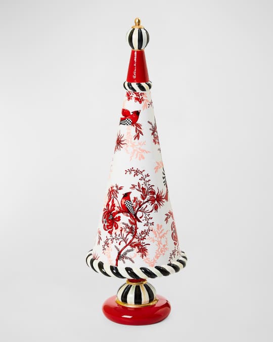 MacKenzie-Childs Cardinal Toile Tree Christmas Decoration | Neiman Marcus