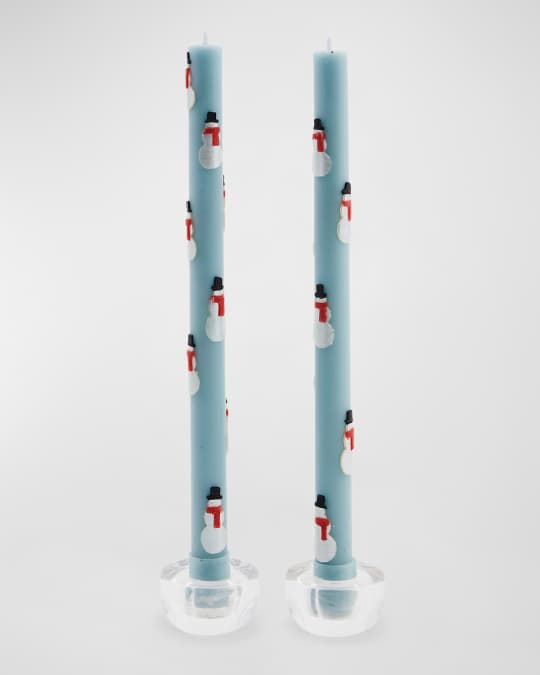 MacKenzie-Childs Snowman Dinner Candles, Set of 2 | Neiman Marcus