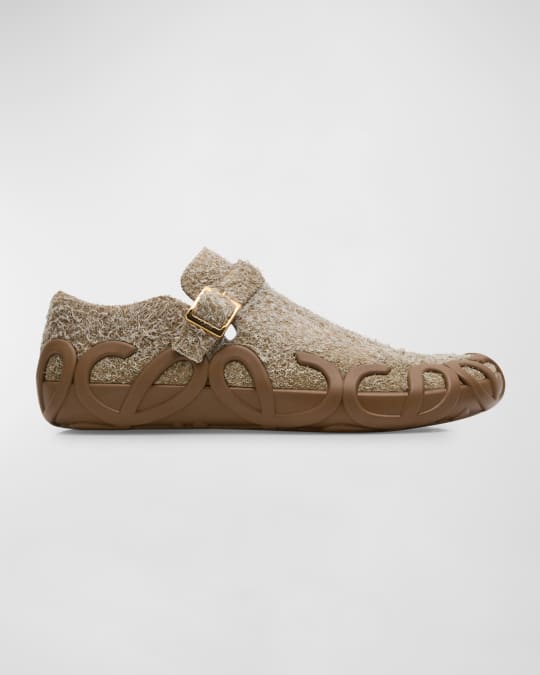 Loewe Rise Brushed Suede Buckle Sneakers | Neiman Marcus