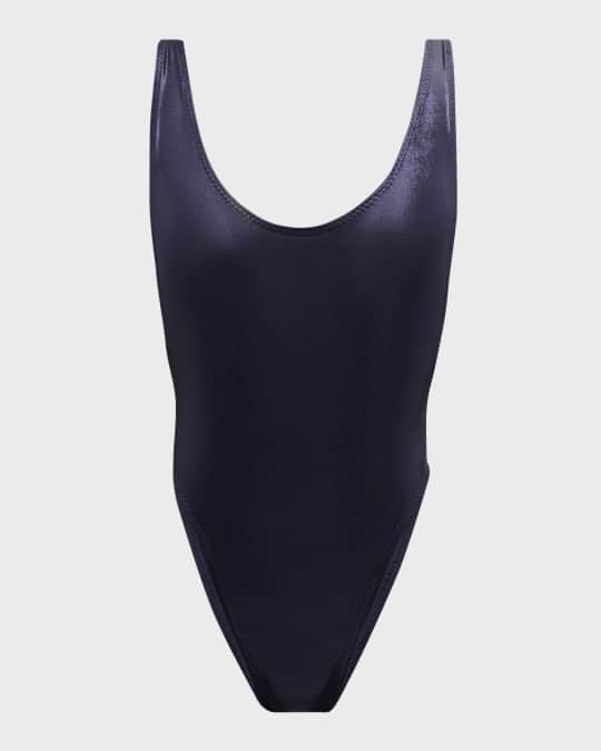 Norma Kamali Marissa Scoop-Neck One-Piece Swimsuit | Neiman Marcus
