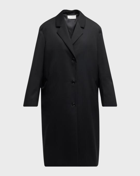 THE ROW Cristal Single-Breasted Long Coat | Neiman Marcus