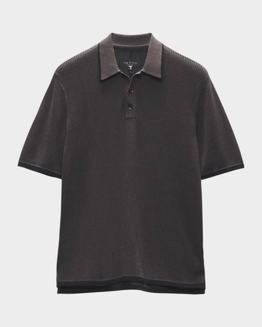 Rag & Bone Men's Harvey Striped Knit Polo | Neiman Marcus
