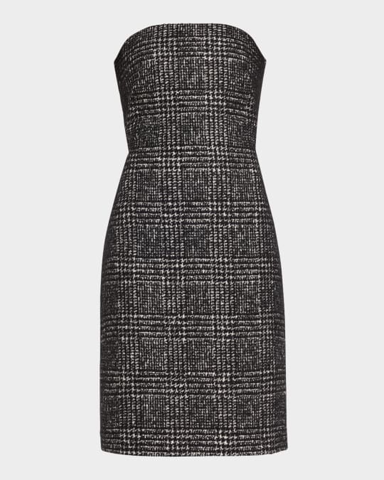 Michael Kors Collection Strapless Houndstooth Sheath Dress | Neiman Marcus