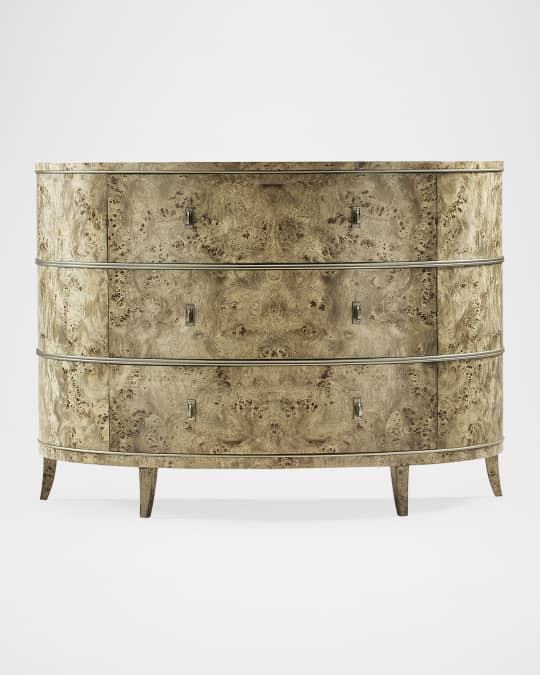 Jonathan Charles Fulgurite Mappa Burl Demilune Chest | Neiman Marcus