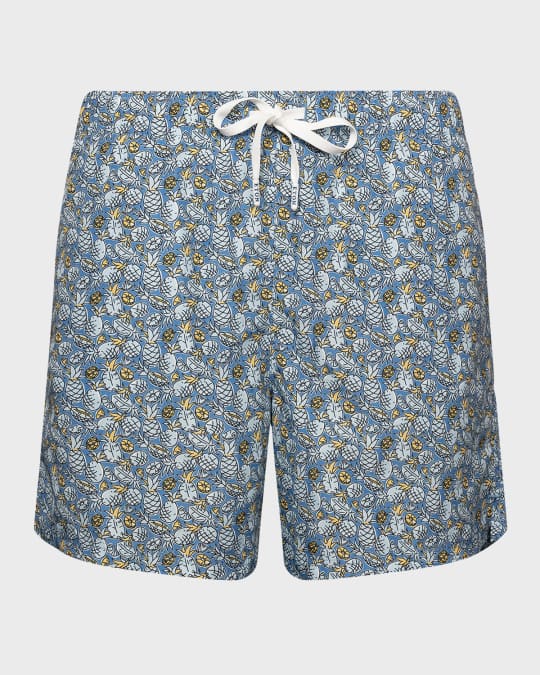 Eton Men's Pineapple-Print Swim Trunks | Neiman Marcus