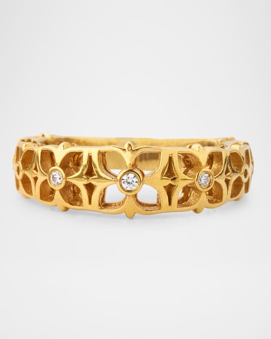 Stephen Dweck White Diamond Signature Ring in 18K Gold | Neiman Marcus