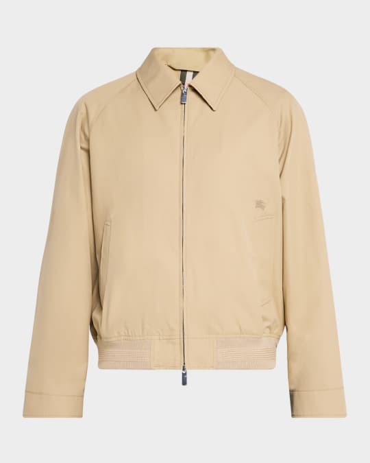 Burberry Men's Check-Lined Gabardine Jacket | Neiman Marcus