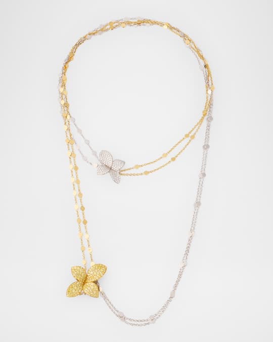 Pasquale Bruni Giardini Segreti 18K Gold Necklace with Yellow and White ...