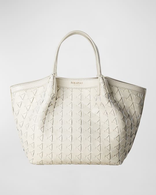 Serapian Mini Secret Mosaic Leather Top-Handle Bag | Neiman Marcus