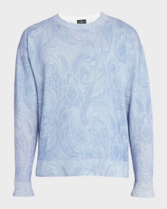 Etro Men's Paisley Print Knit Sweater | Neiman Marcus