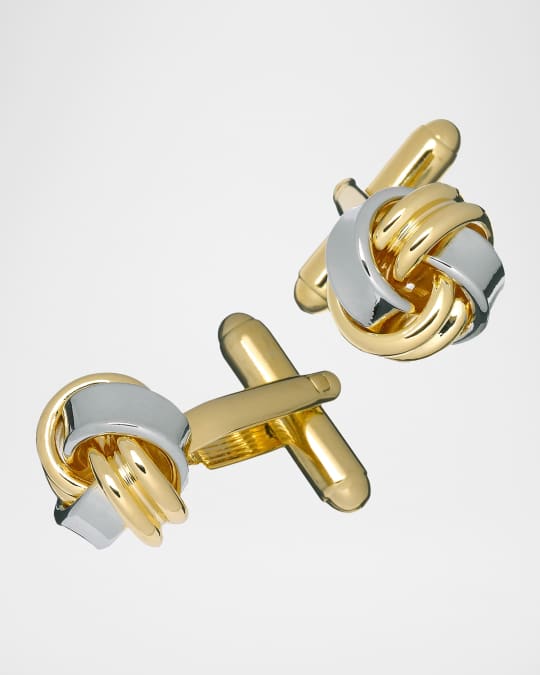Link Up Men's Two-Tone Knot Cufflinks | Neiman Marcus