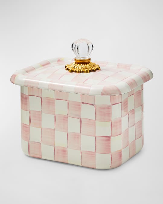 MacKenzie-Childs Rosy Check Recipe Box | Neiman Marcus