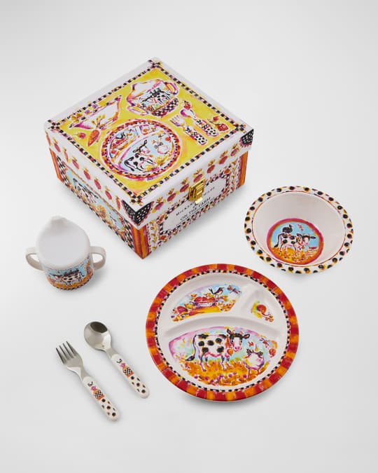 MacKenzie-Childs Toddler's On the Farm Dinnerware Set | Neiman Marcus