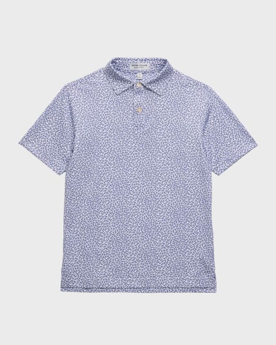 Peter Millar Boy's Mahi Mahi-Print Polo Shirt, Size XS-XL | Neiman Marcus