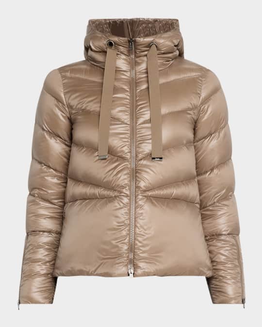 Herno Ultra-Lightweight Down Cape with Hood | Neiman Marcus