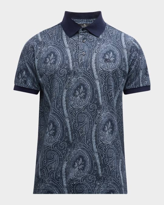 Etro Men's Paisley Polo Shirt | Neiman Marcus