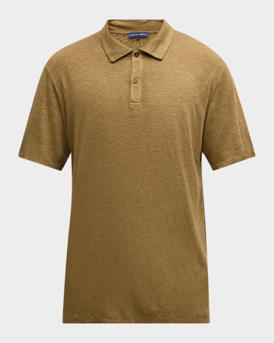 Frescobol Carioca Men's Mello Linen Polo Shirt | Neiman Marcus