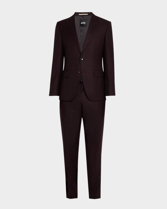 BOSS Men's Huge Wool Check Slim-Fit Suit | Neiman Marcus