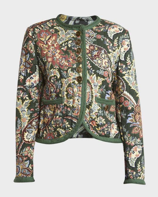Etro Blossom Paisley Quilted Jacket | Neiman Marcus
