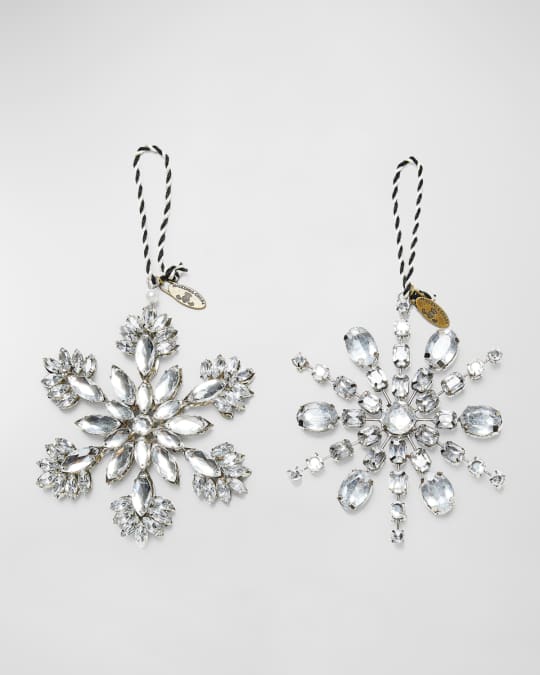 MacKenzie-Childs Crystal Palace Snowflake Ornaments, Set of 2 | Neiman ...