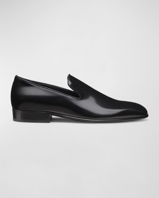 Stuart Weitzman Men's Alfred Brushed Leather Loafers | Neiman Marcus