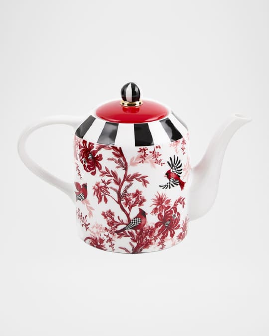 MacKenzie-Childs Cardinal Toile Porcelain Teapot | Neiman Marcus