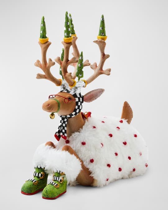 MacKenzie-Childs Patience Brewster Dash Away Sitting Blitzen Reindeer ...