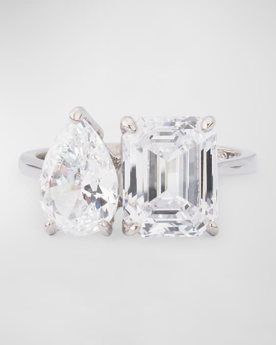 Fantasia by DeSerio Two Stone Cubic Zirconia Ring | Neiman Marcus