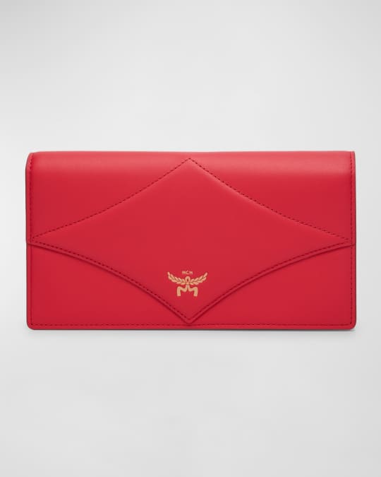 MCM Diamond Leather Wallet on Chain | Neiman Marcus