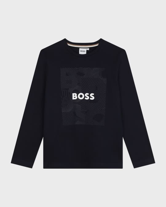 BOSS Boy's Classic Logo-Print T-Shirt, Size 8-12 | Neiman Marcus
