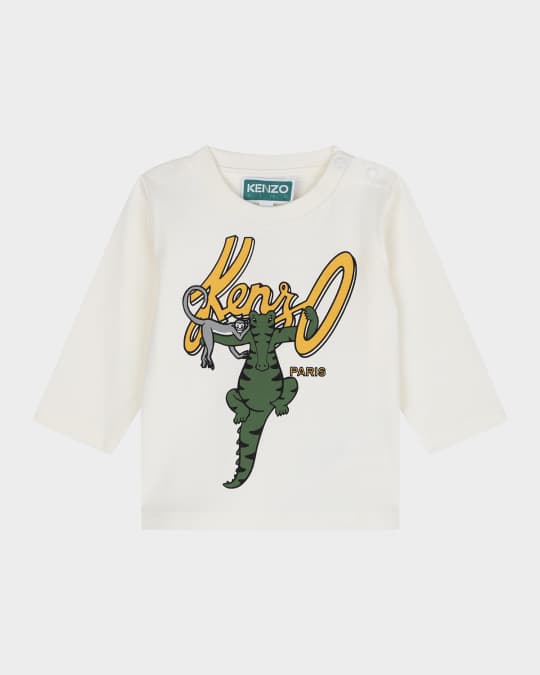 Kenzo Boy's Animal Logo-Print T-Shirt, Size 6M-2 | Neiman Marcus