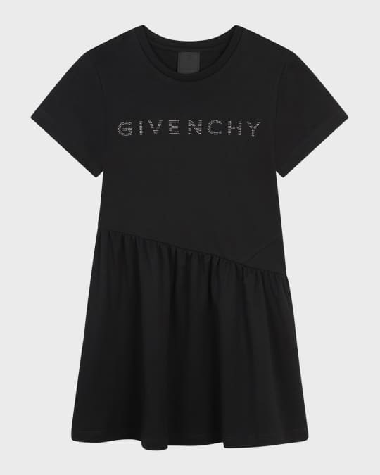 Givenchy Girl's Embellished Logo-Print Dress, Size 8-14 | Neiman Marcus