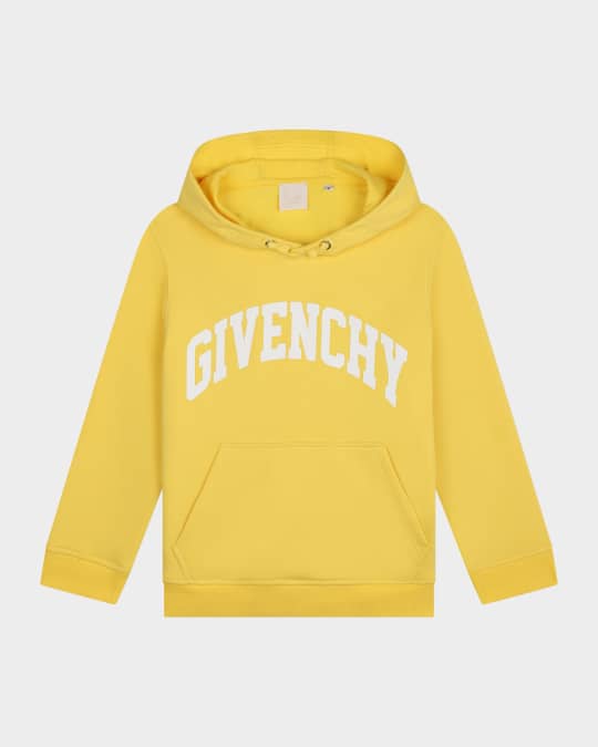 Givenchy Boy's Curved Logo-Print Hoodie, Size 4-6 | Neiman Marcus