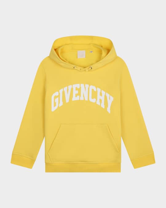 Givenchy Boy's Curved Logo-Print Hoodie, Size 8-14 | Neiman Marcus