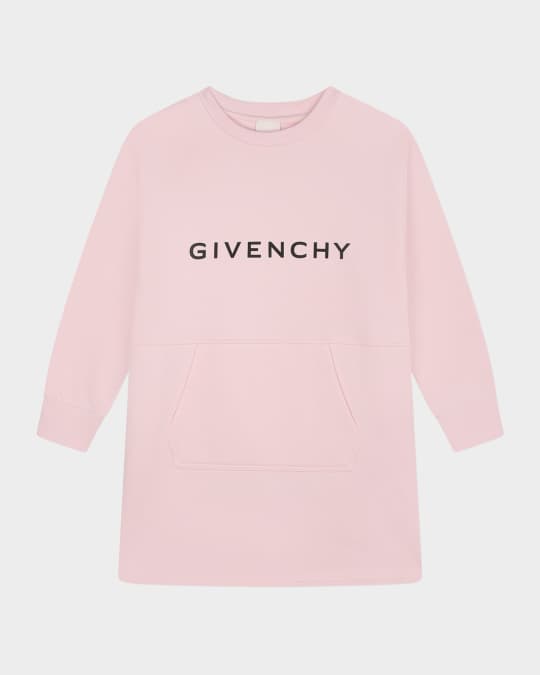 Givenchy Girl's Logo-Print Sweatshirt Dress, Size 4-6 | Neiman Marcus