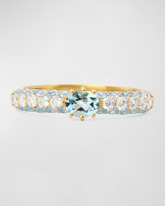 Stevie Wren 18K Yellow Gold Cirq Ring with Round and Oval Stones ...