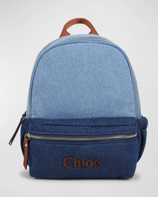 denim backpack small