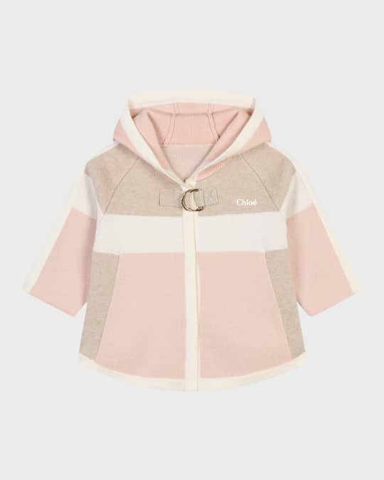 Chloe Girl's Tri-Color Logo Embroidered Wool Cape, Size 6M-3 | Neiman ...