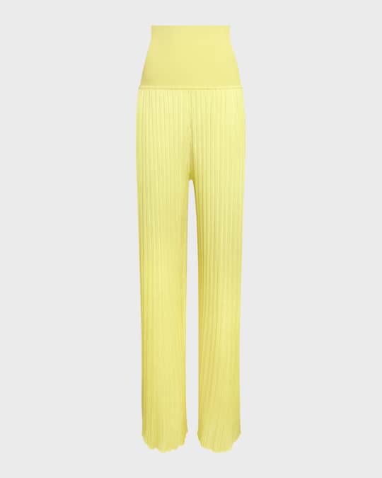 ALAIA Micro Pleat Trousers | Neiman Marcus