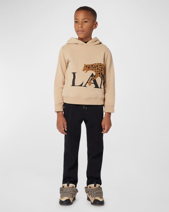 Lanvin Boy's Curbisme Logo-Print Hobo Cat Illustrated Hooded Sweatshirt ...