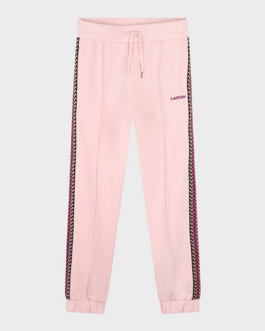 Lanvin Girl's Logo-Print Track Suit Pants, Size 4-6 | Neiman Marcus