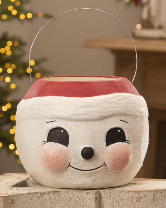Bethany Lowe Retro Snowman Bucket, Large Christmas Decor | Neiman Marcus