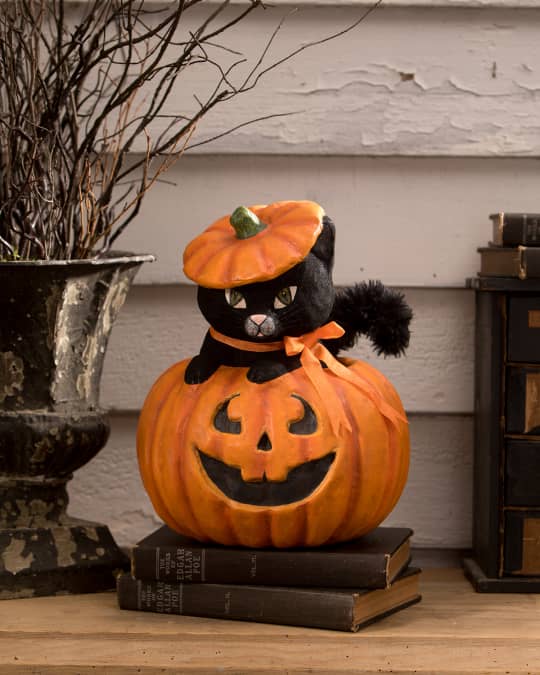 Bethany Lowe Kitty Cat In Jack Halloween Figurine | Neiman Marcus