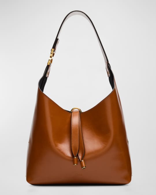 Chloe Marcie Small Hobo Bag in Shiny Calfskin | Neiman Marcus
