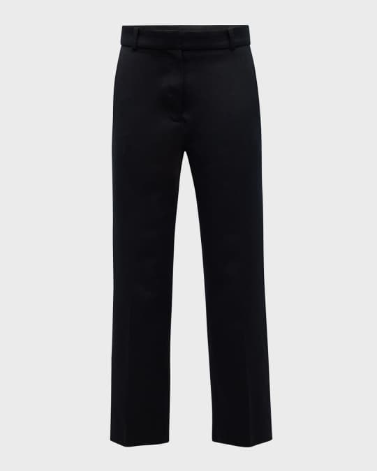 Vanessa Bruno Dandy Cropped Straight-Leg Twill Pants | Neiman Marcus