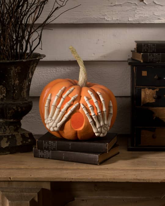 Bethany Lowe Peek-A-Boo Pumpkin, Orange | Neiman Marcus