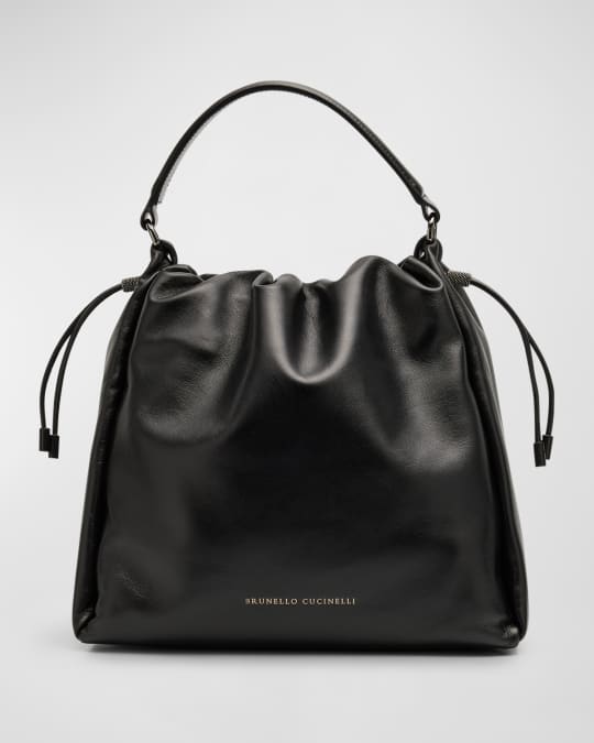 Brunello Cucinelli Medium Lambskin Top-Handle Bag | Neiman Marcus