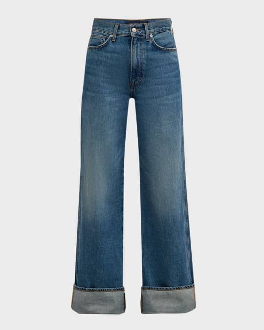 Veronica Beard Taylor High-Rise Wide-Leg Jeans | Neiman Marcus